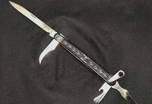 Нож СССР, складной четырехпредметный черный