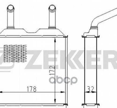 Радиатор отоп. Opel Kadett E 84- mk-5001 Zekkert