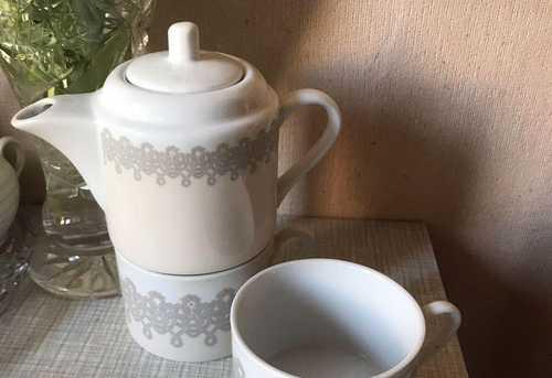 Чайник заварочный с чашками