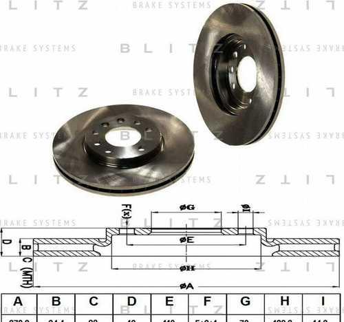 Диск тормозной opel Astra/Zafira 98- BS0158 Blitz