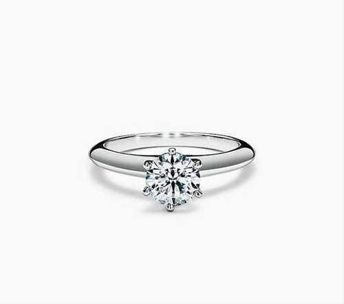 Tiffany оригинальное кольцо c бриллиантом 0,4 ct