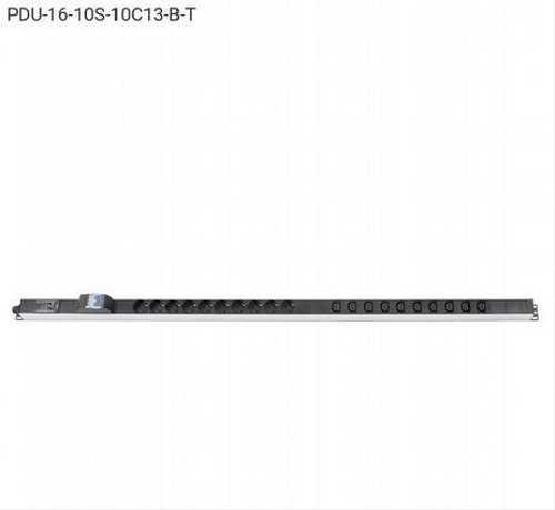 Блок розеток Cabeus PDU, 1U, PDU-16-10S-10C13-B-T