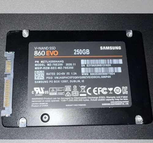 SSD samsung 860 EVO 250gb