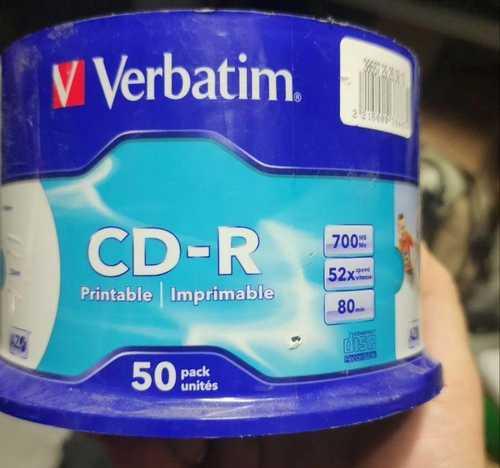 Диск CD-R Verbatim 700Mb под печать на принтере