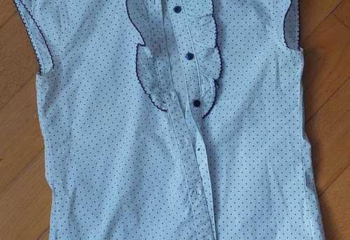 Детская блузка с коротким рукавом для школы 152