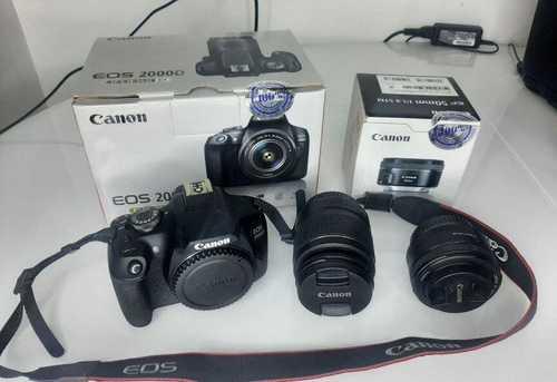 Зеркальный фотоаппарат Canon EOS 2000D и 50mm