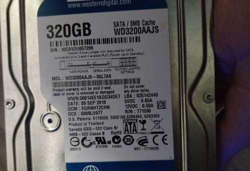 Жёсткий диск HDD WDC WD3200aajs 320гб