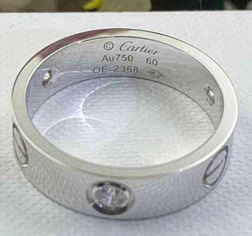 Кольцо Cartier Love, белое золото 585 пробы 0,25ct