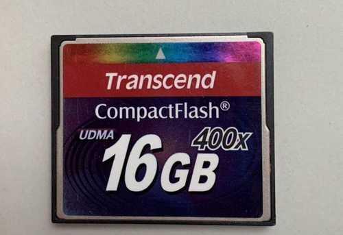 Карта памяти Transcend compact flash 16gb / 400x