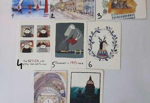 Набор новых почтовых открыток