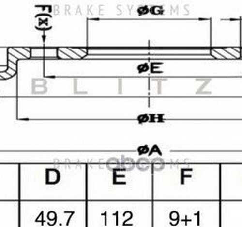 Диск тормозной передний BS0528 Blitz