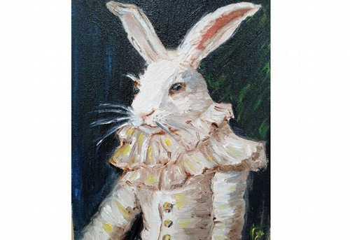 Картина маслом Белый кролик