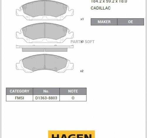 Sangsin brake GP1561 Колодки торм.пер. hagen