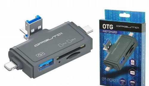 Адаптер OTG TF SD microUSB Type-C lightning