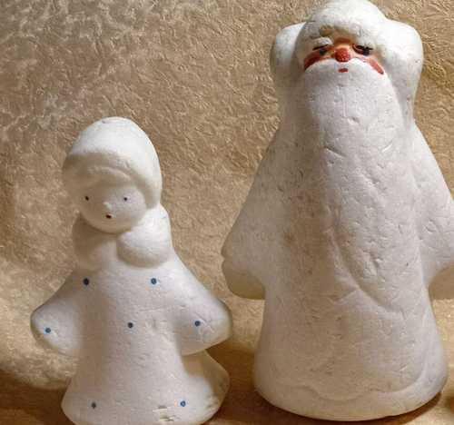 Дед мороз и снегурочка СССР пенопласт