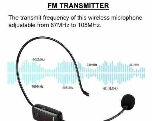 Радио Микрофон FM 87-108 мгц для ведущего, гида