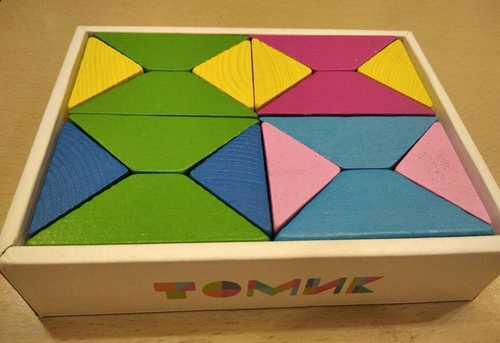 Цветные треугольники томик развивающие игрушки