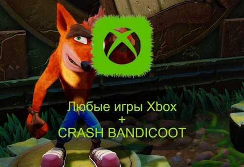 Любые игры Xbox, crash bandicoot