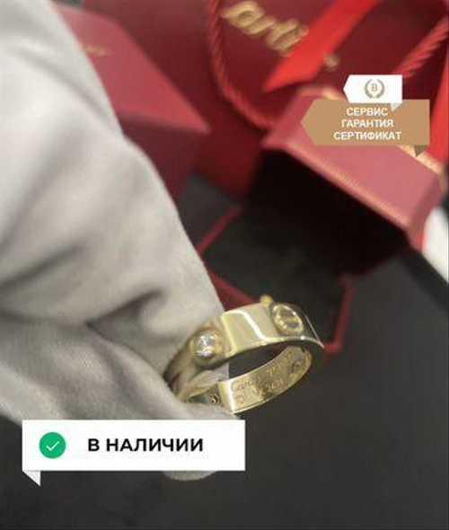 Кольцо Cartier Love 0,13ct золото 585