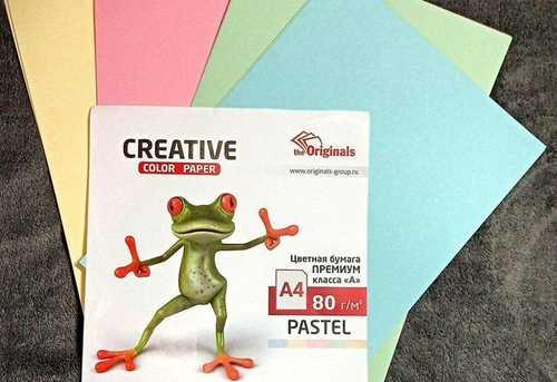Бумага цветная офисная creative color А4