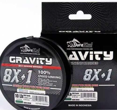 Шнур DuraKing gravity 8X 1, 100м, серый #1 и #1.2