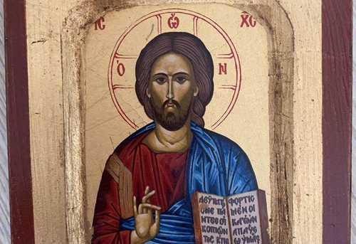Икона Спаситель Иисус Христос. Золото. Греция