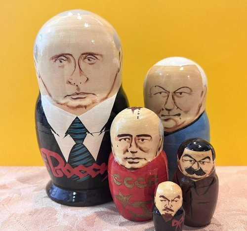 Матрешка Путин Ельцин Сталин Ленин