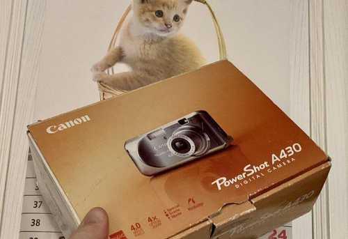Фотоаппарат Canon PowerShot A430 коробка документы
