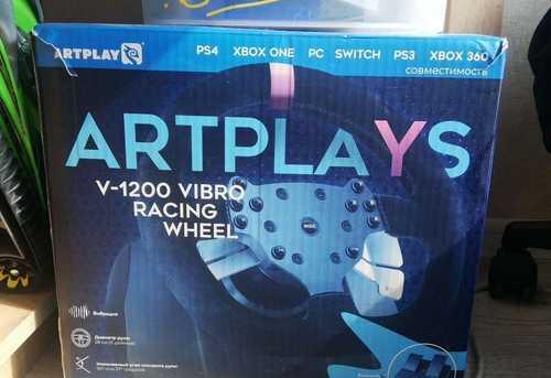 Игровой руль с педалями artplays v-1200