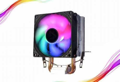 Башня RGB для CPU 105Вт 2 медные трубки