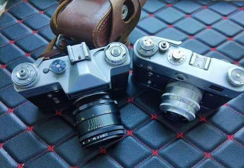Старые пленочные фотоаппараты фэд-3 и zenith-Е