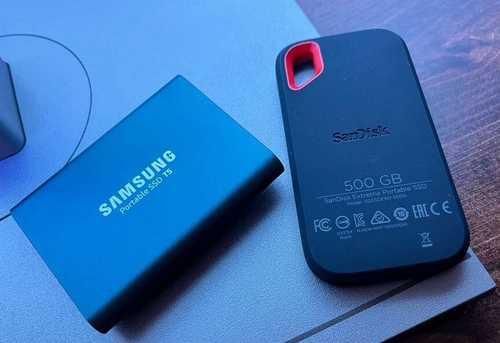 Внешний SSD Samsung T5 / SanDisk 500gb