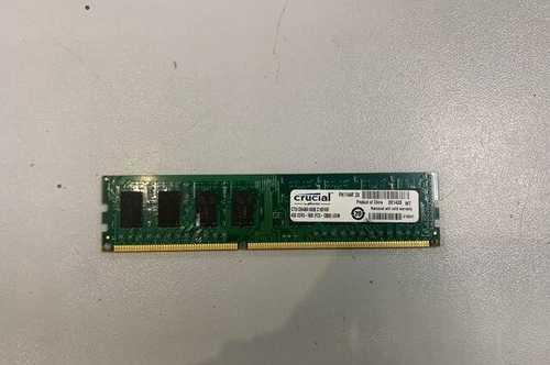 Оперативная память Crucial DDR3 4Gb 1600Mhz