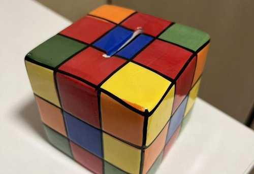 Керамическая копилка в виде Кубика-рубика