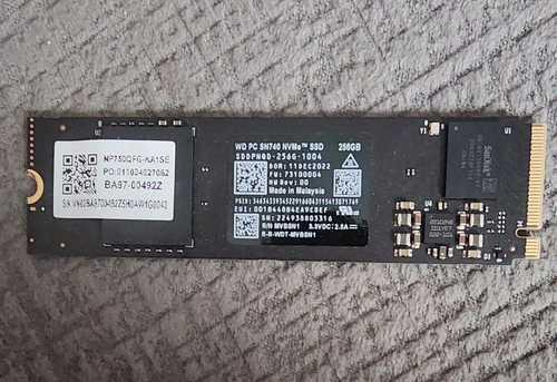 Ssd WD PC SN740 NVMe (256 gb)