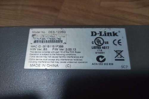 DES-1226G Настраиваемый коммутатор d-link