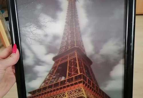 Картина 3D с Эйфелевой башней