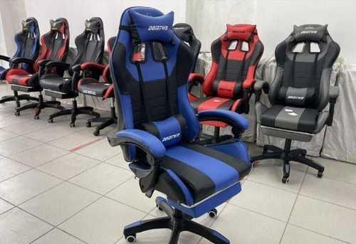 Игровое компьютерное кресло экокожа синий
