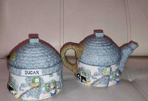 Коллекционный заварочный чайник и сахарница
