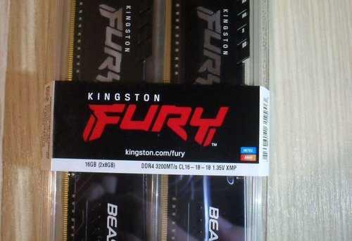 Новая оперативная память Kingston 16Gb DDR4 3200Мг