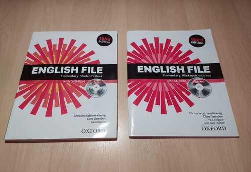 Учебник и рабочая тетрадь English file elementary