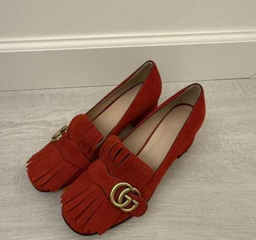 Туфли красные gucci