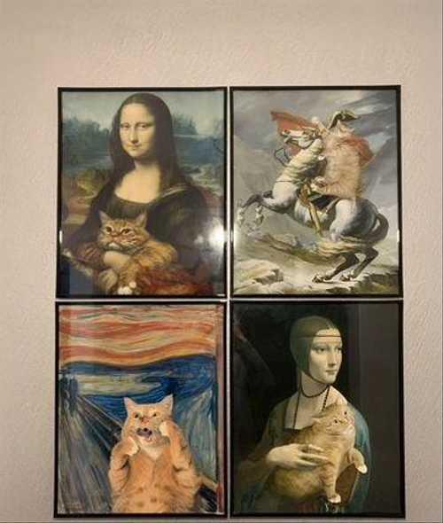Картины для интерьера / картины с котами