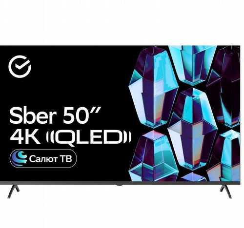 50" Телевизор Sber SDX 50UQ5235 qled титан 3840x21