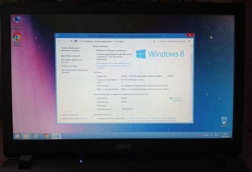 Ноутбук 15.6" Acer Aspire ES1-520, 500 ГБ, E1-2500, RAM 2 ГБ, Radeon HD 8240