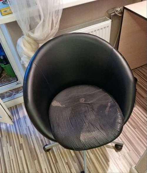 Кожанное кресло IKEA икеа Скрувста