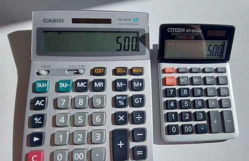 Калькуляторs Casio и Citizen