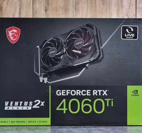 Видеокарта RTX 4060 Ti 8GB MSI ventus 2X black