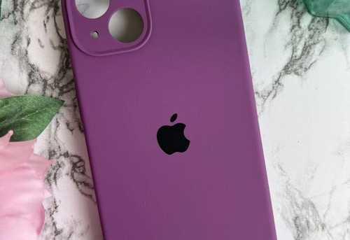 Силиконовый чехол на iPhone 13 под ориг Фиолетовый
