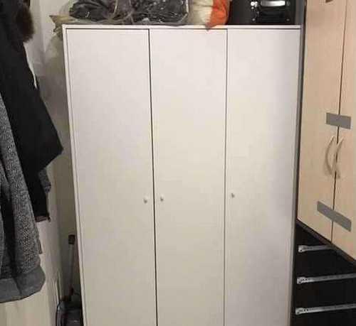 Шкаф икея IKEA белый kleppstad трехстворчатый